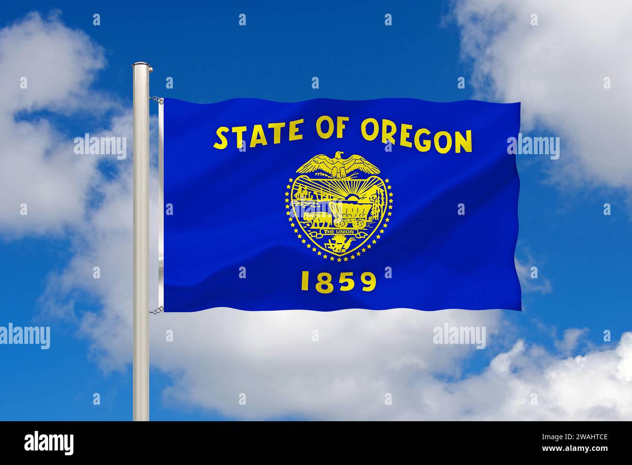 State of oregon flag hi-res stock photography and images - Alamy