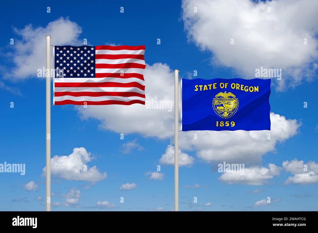 Oregon usa flag hi-res stock photography and images - Alamy