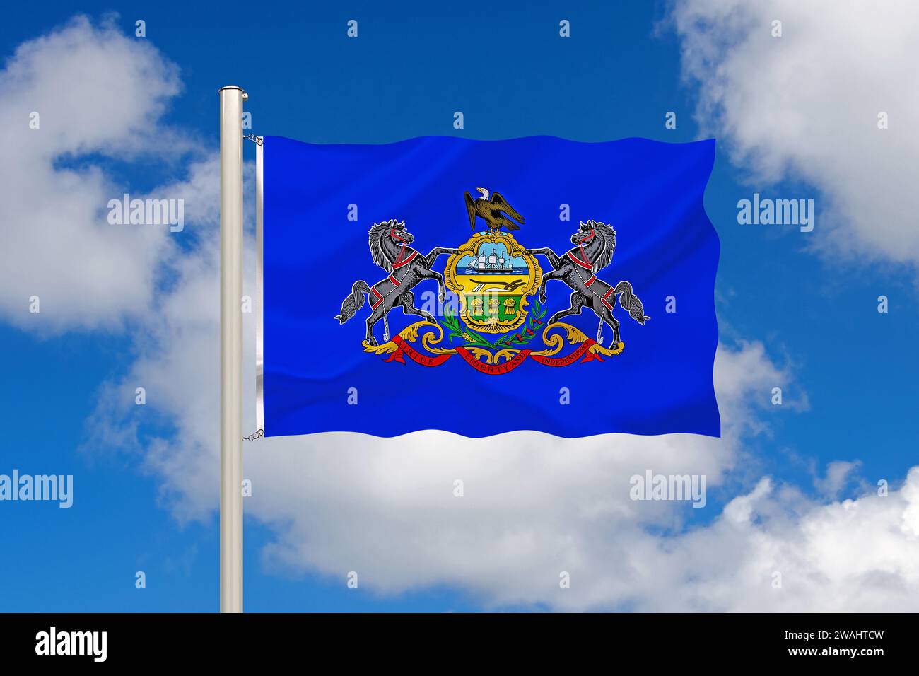 The flag of Pennsylvania, USA, Studio Stock Photo - Alamy