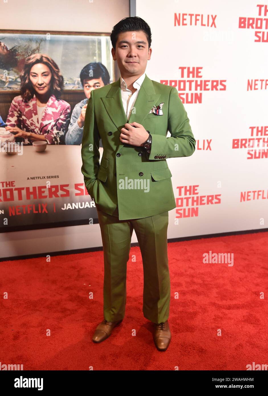 Hollywood, USA. 04th Jan, 2024. Steven He arriving to Netflix's ‘The ...
