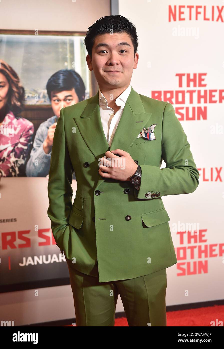 Hollywood, USA. 04th Jan, 2024. Steven He arriving to Netflix's ‘The ...