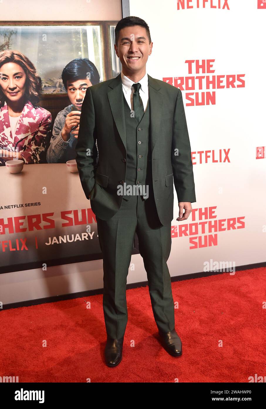 Hollywood, USA. 04th Jan, 2024. Byron Wu arriving to Netflix's ‘The ...