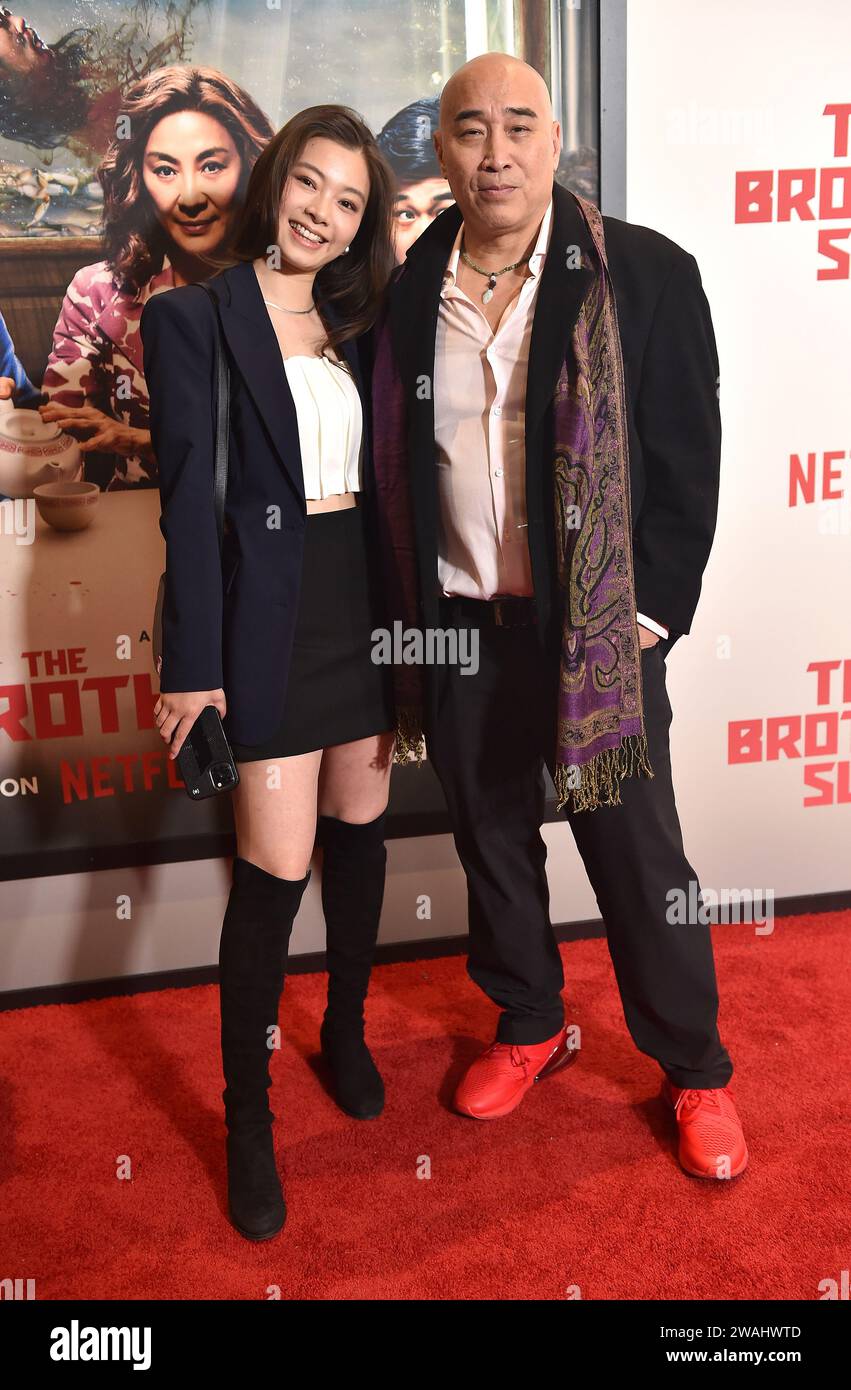 Hollywood, USA. 04th Jan, 2024. Ron Yuan arriving to Netflix's ‘The Brothers Sun' World Premiere ...