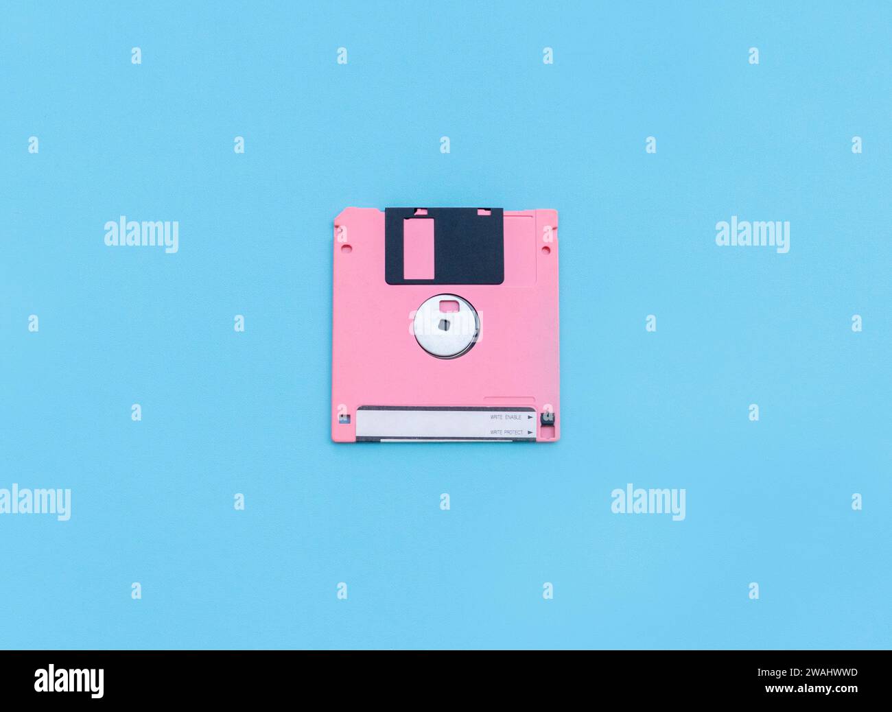 A floppy disk isolated on blue background. After some edits Stock Photo ...