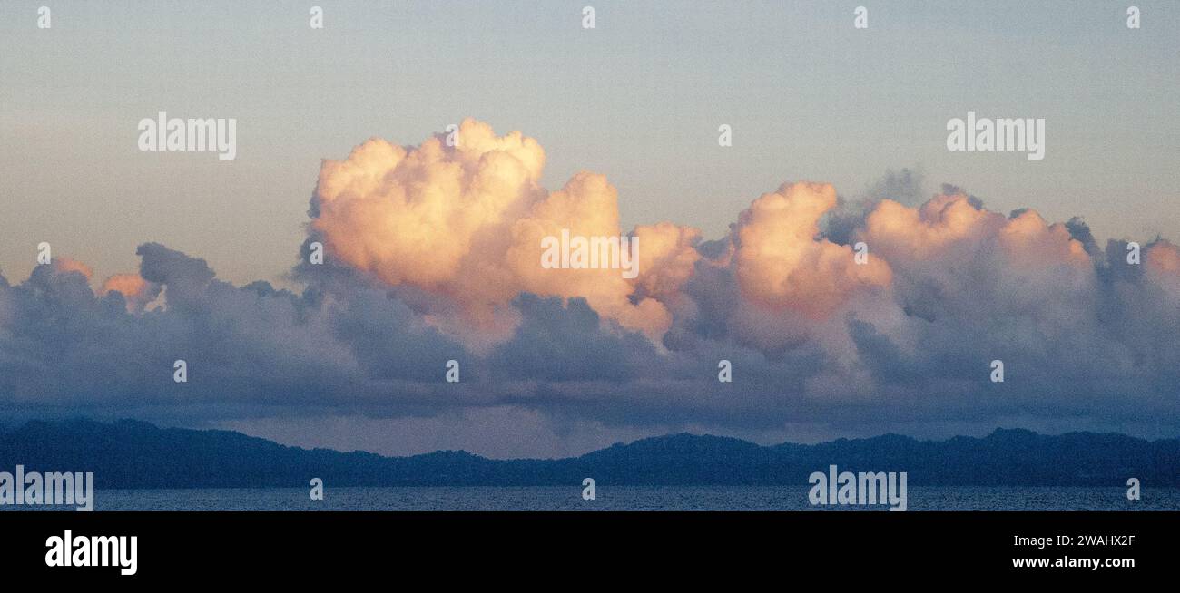 Sunrise off Kolombangara in the Solomon Islands Stock Photo - Alamy