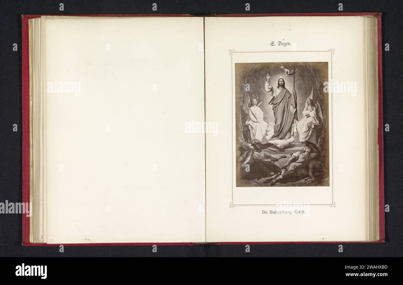 Photo production of a painting, representing the resurrection of Christ ...