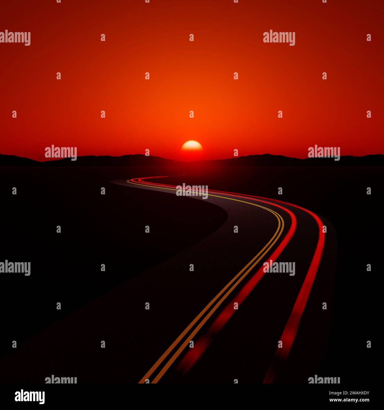 Long winding road towards hi-res stock photography and images - Alamy