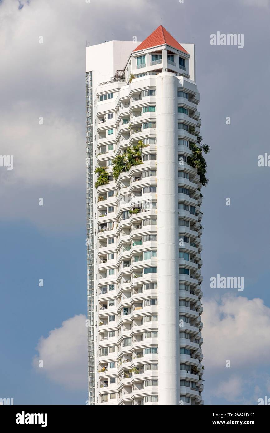 A tall narrow apartment block in Bangkok, Thailand Stock Photo - Alamy