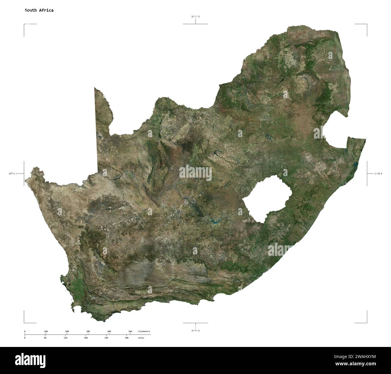 Shape Of A High Resolution Satellite Map Of The South Africa With Shape Of A High Resolution Satellite Map Of The South Africa With