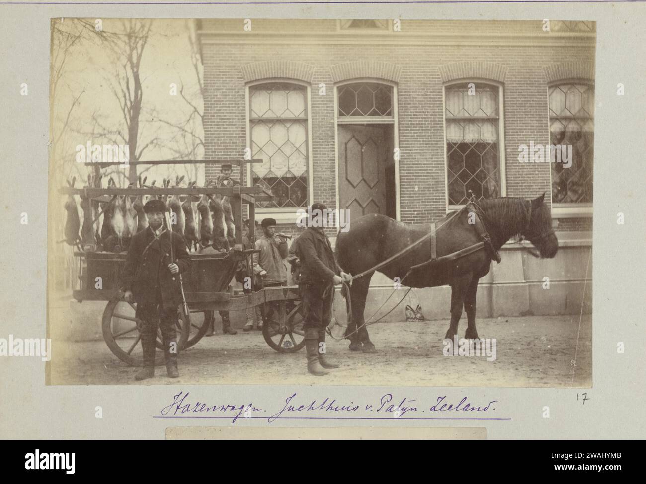 Car with shot hares for the Jachthuis Kloetinge of the Patijn family ...