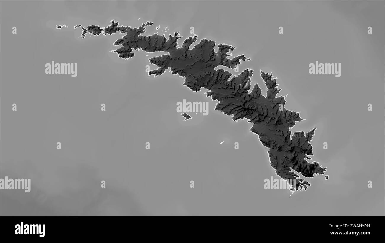 South Georgia - South Georgia and the South Sandwich Islands outlined ...