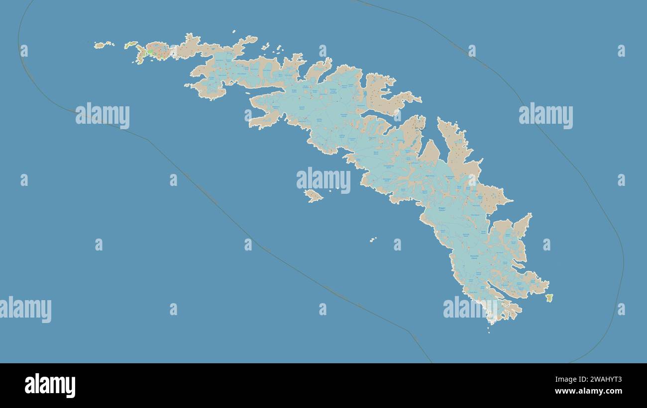 South Georgia - South Georgia and the South Sandwich Islands outlined ...