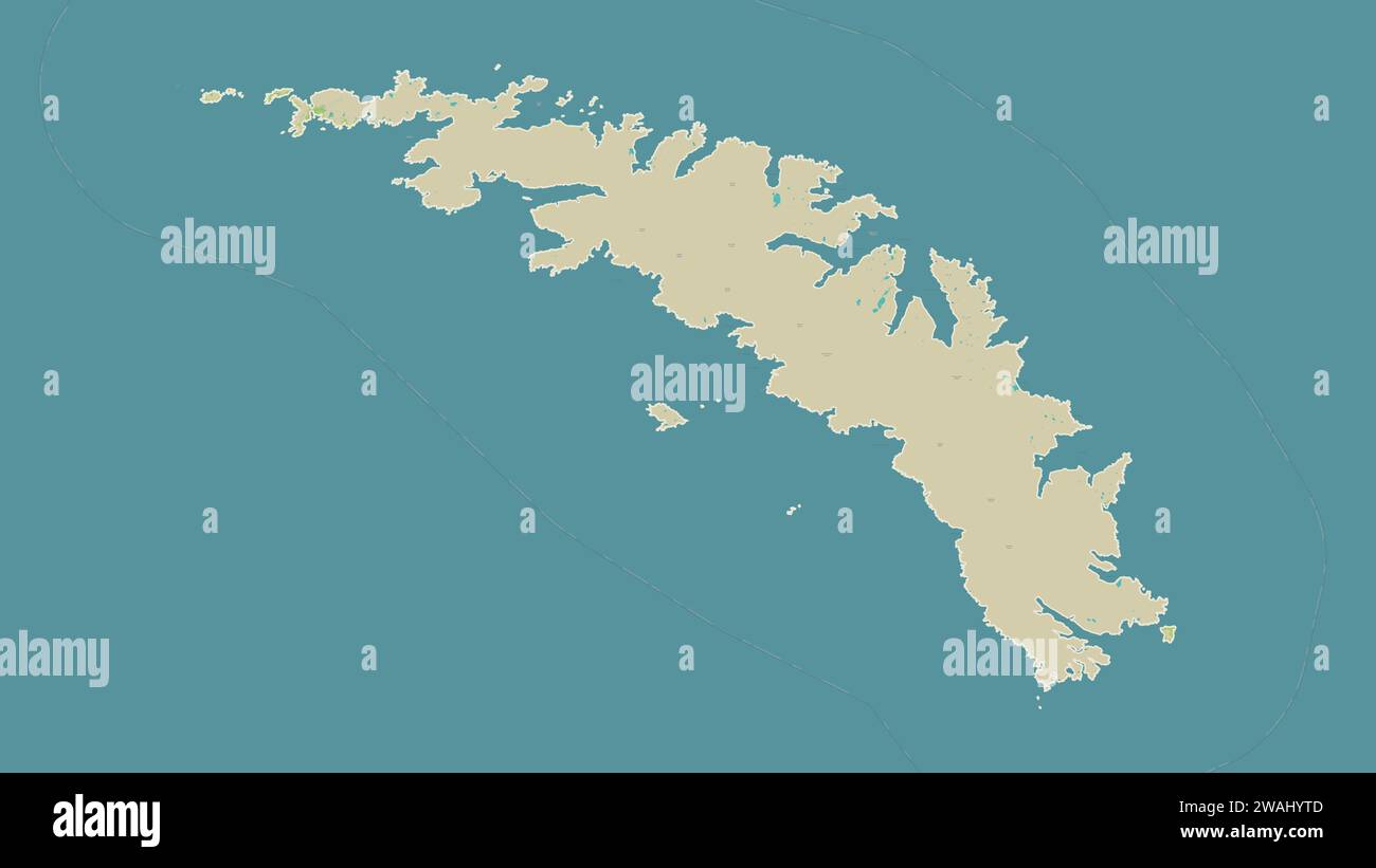 South Georgia - South Georgia and the South Sandwich Islands outlined ...
