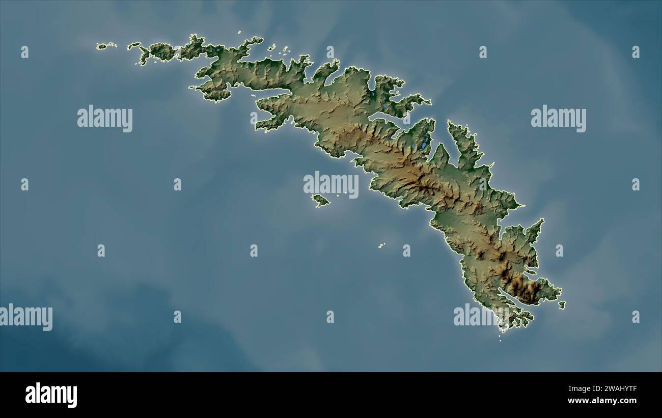 South Georgia - South Georgia and the South Sandwich Islands outlined ...