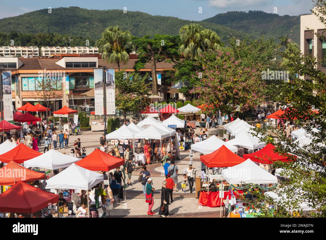 China, Hong Kong, Lantau Island, Discovery Bay, Discovery Bay Market ...