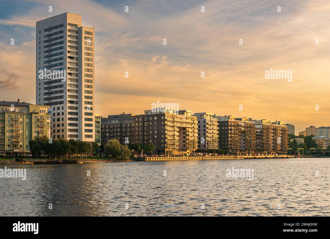 Stockholm, Sweden, view of the Hornsberg Strand district on Kungsholmen ...
