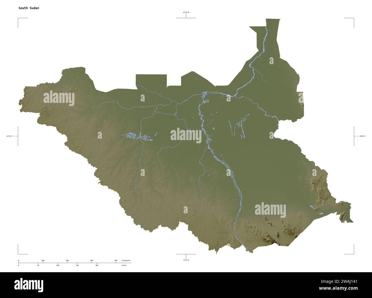 Shape of a Pale colored elevation map with lakes and rivers of the ...