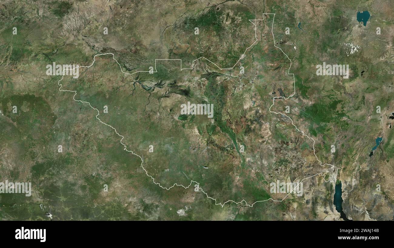 South Sudan outlined on a high resolution satellite map Stock Photo - Alamy