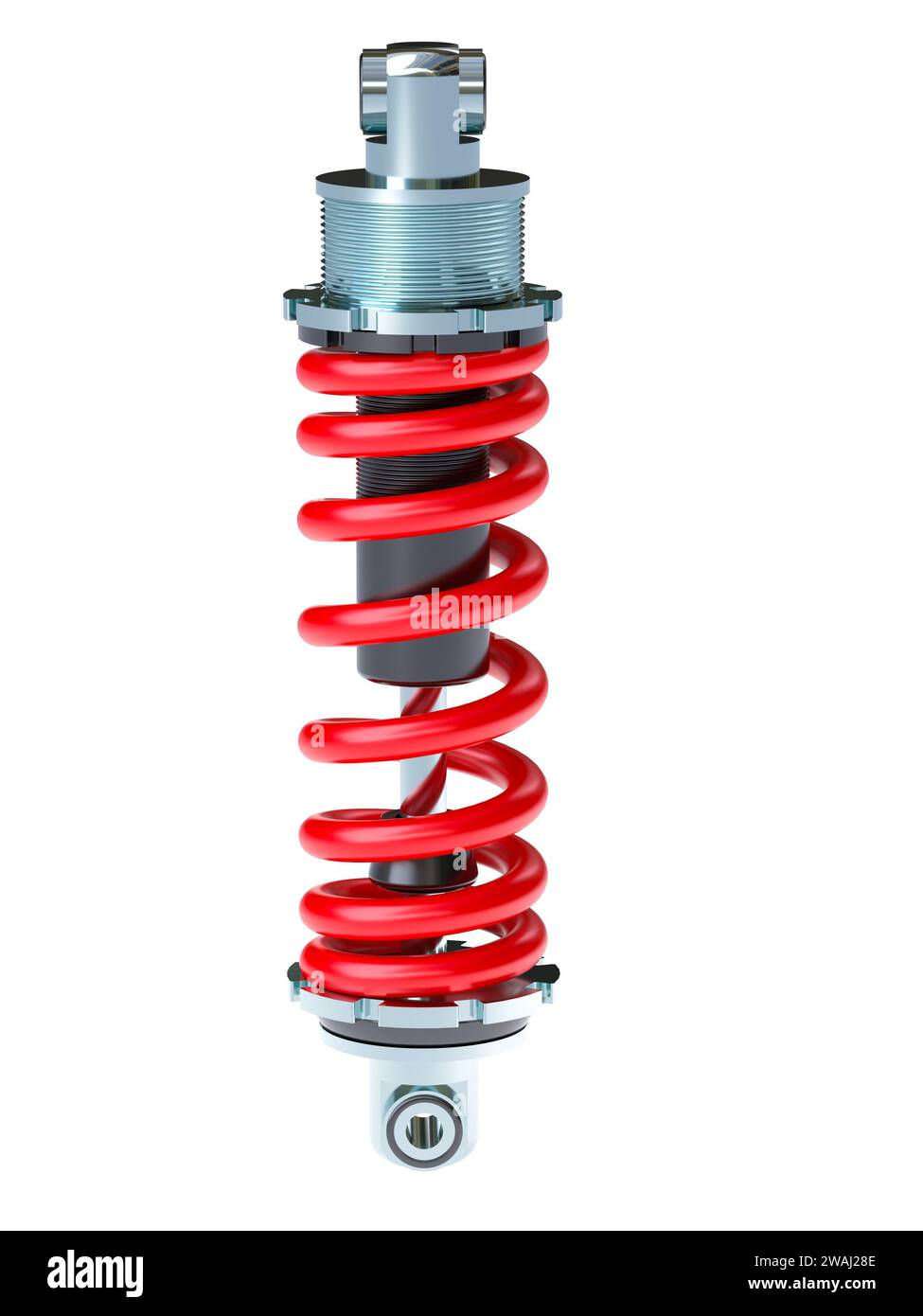 car shock absorber isolated on white background. 3d render Stock Photo ...