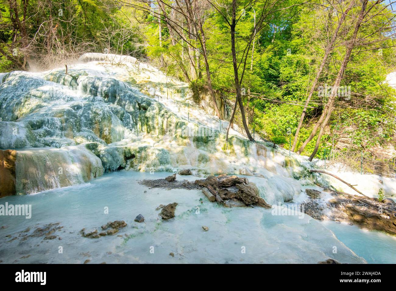 San Filippo's Waterfall Thermal Baths - Italy Stock Photo - Alamy