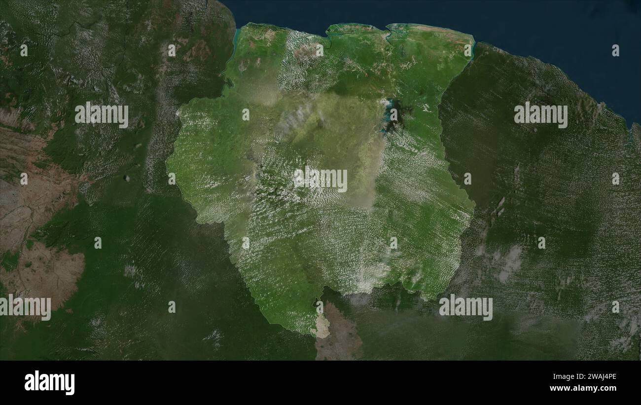 Suriname map satellite view