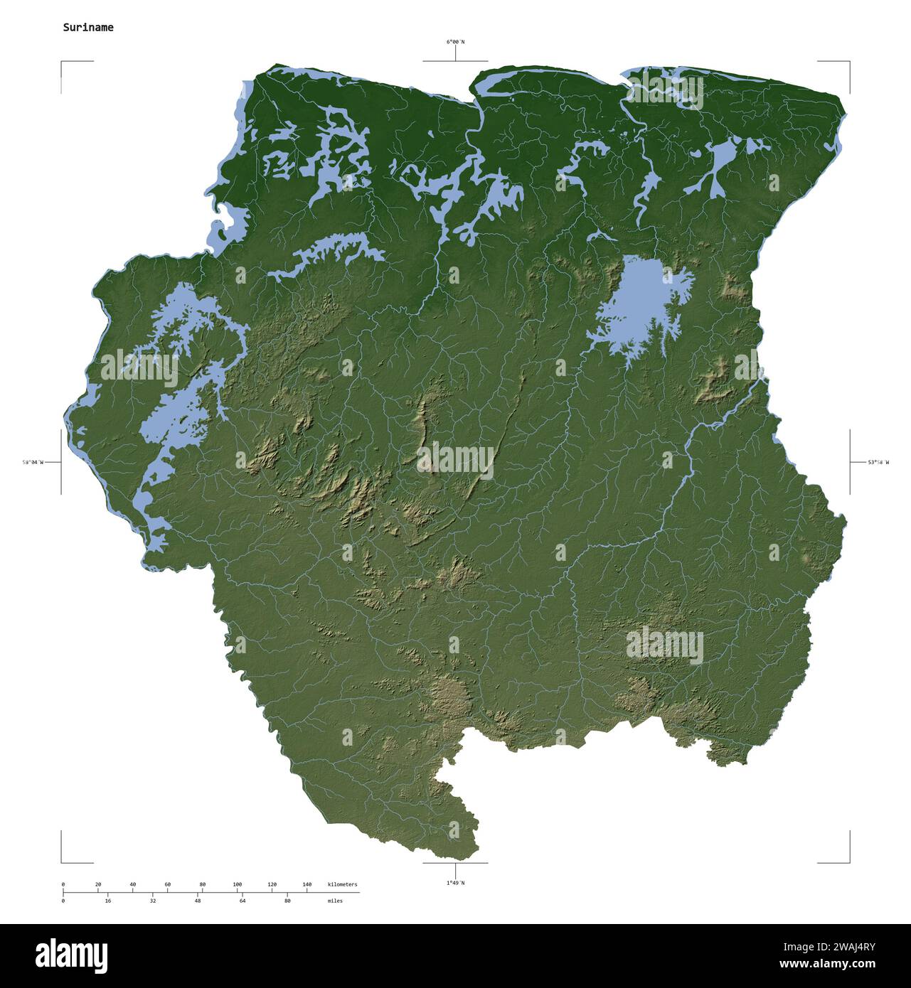 Shape of a Pale colored elevation map with lakes and rivers of the ...
