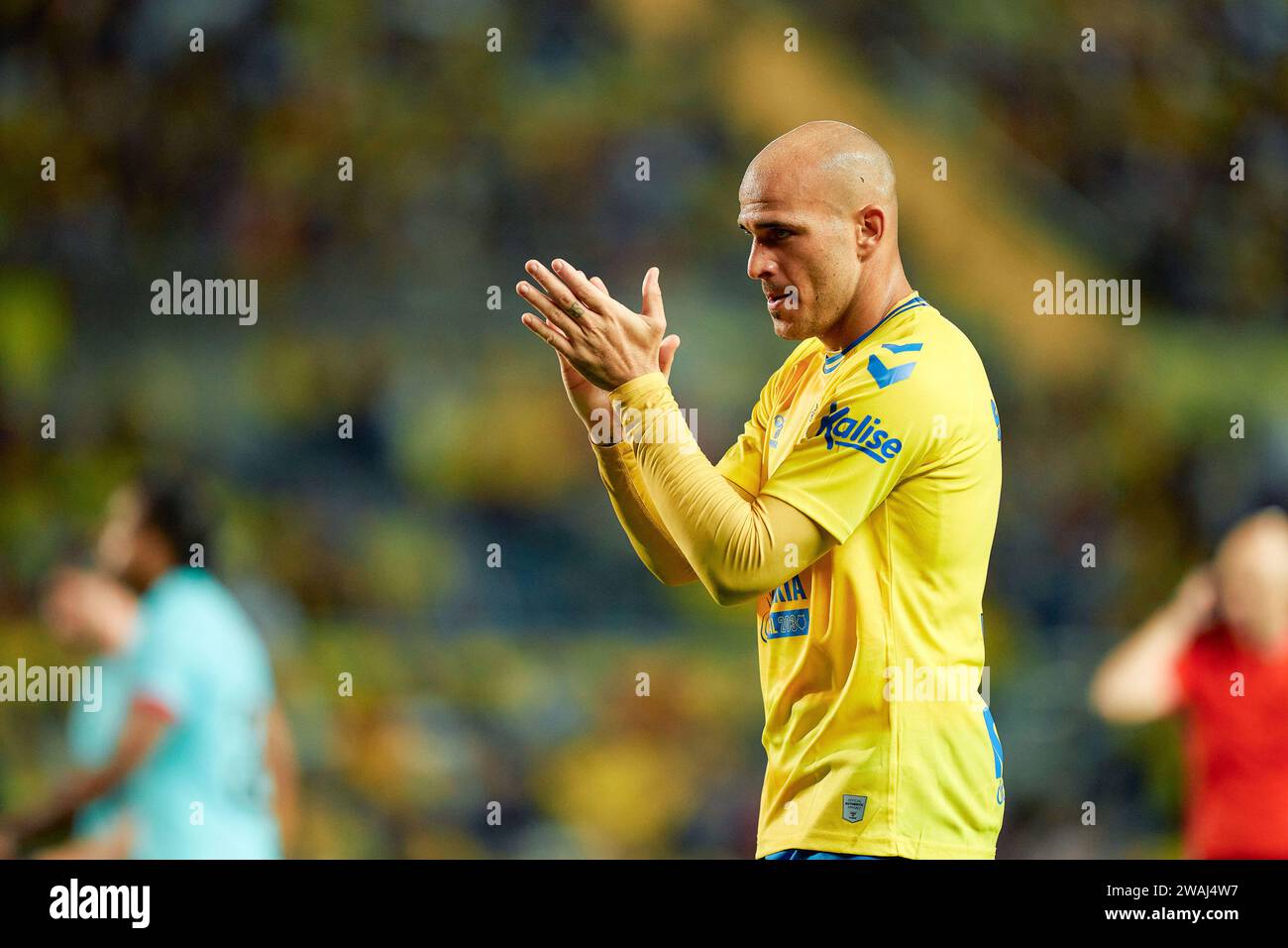 Sandro Ramirez of Las Palmas during the Spanish championship La Liga ...