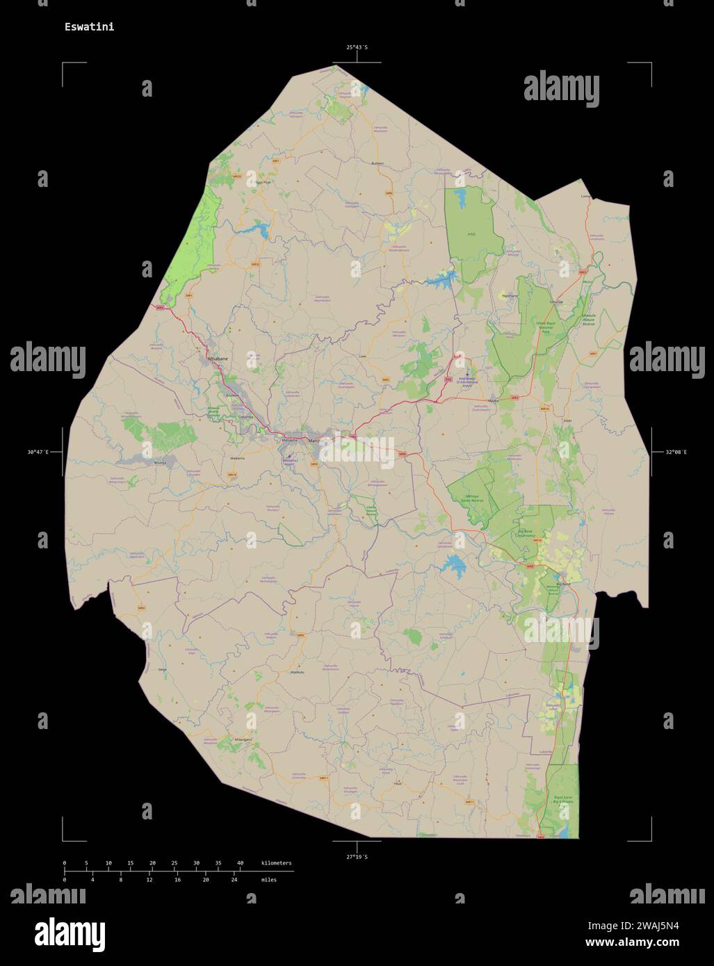 Mbabane shape map hi-res stock photography and images - Alamy