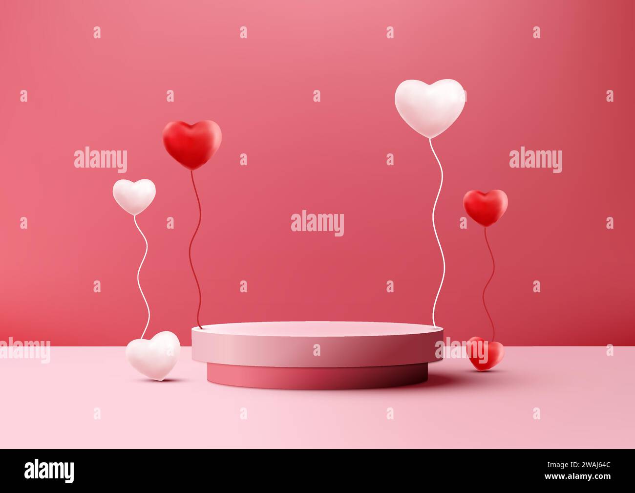 Valentine's Day visuals with this photorealistic 3D podium mockup ...