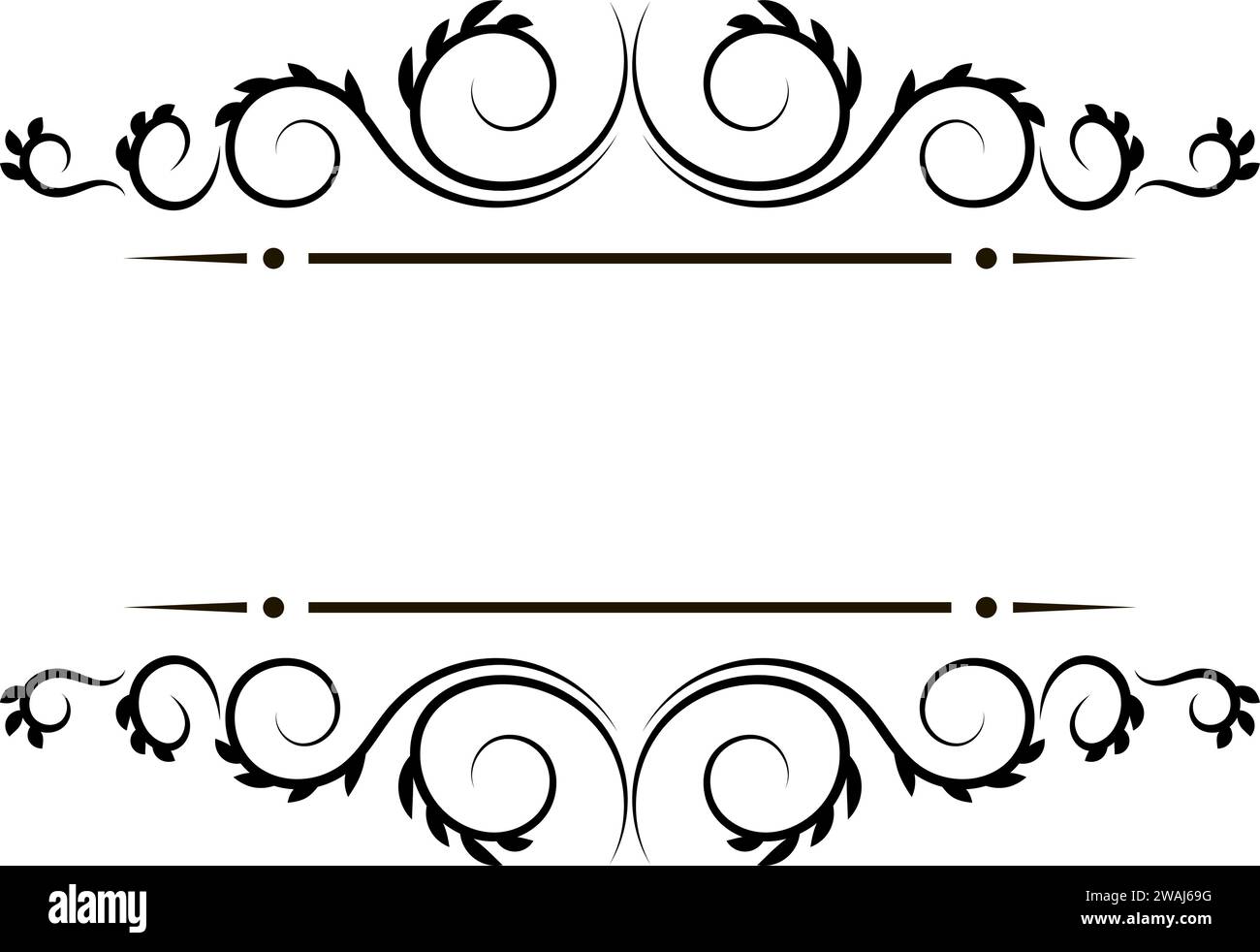 Vector frame and vignette for design template Stock Vector Image & Art ...