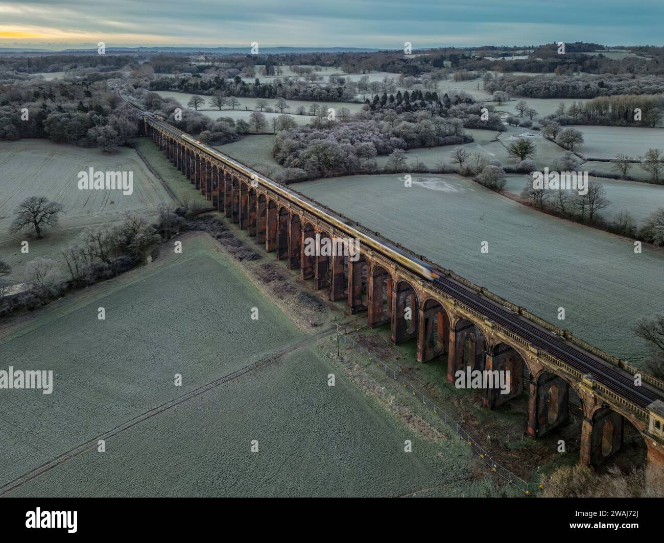 Balcombe viaduct or Ouse valley viaduct in Sussex carrying the London ...