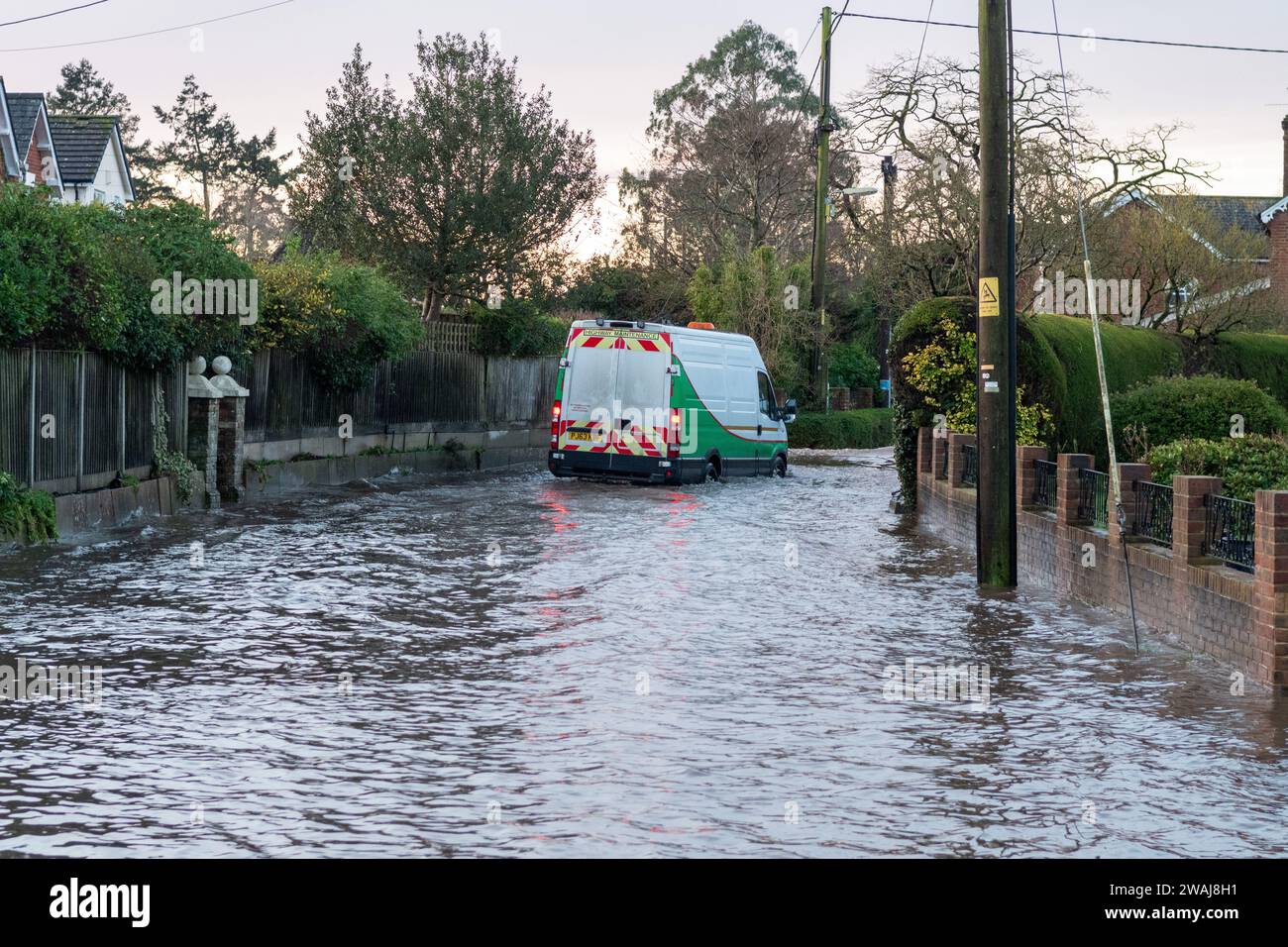 Fordingbridge, Hampshire, UK, 5th January 2024: Weather: Flooding ...