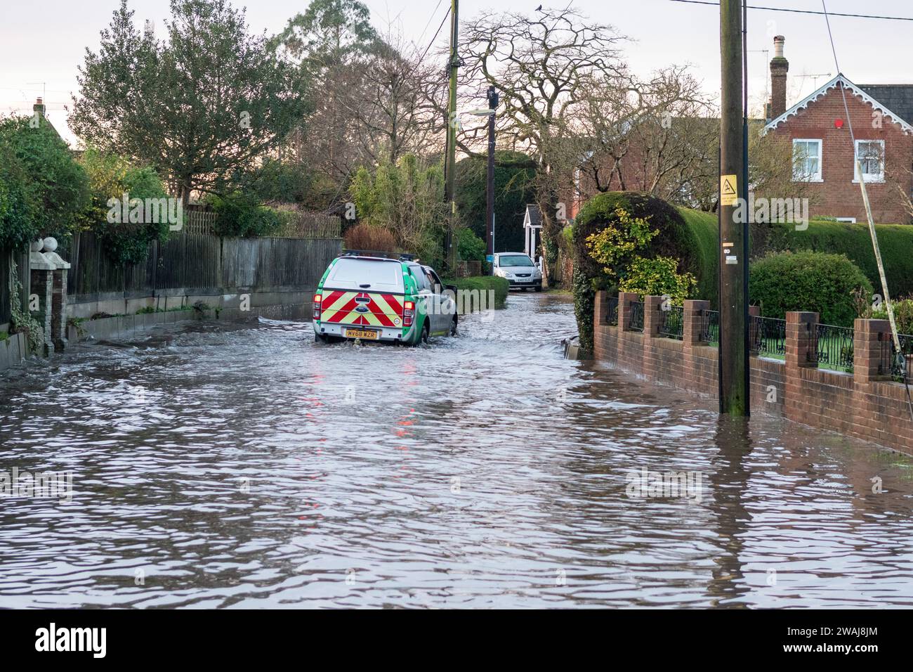 Fordingbridge, Hampshire, UK, 5th January 2024: Weather: Flooding ...