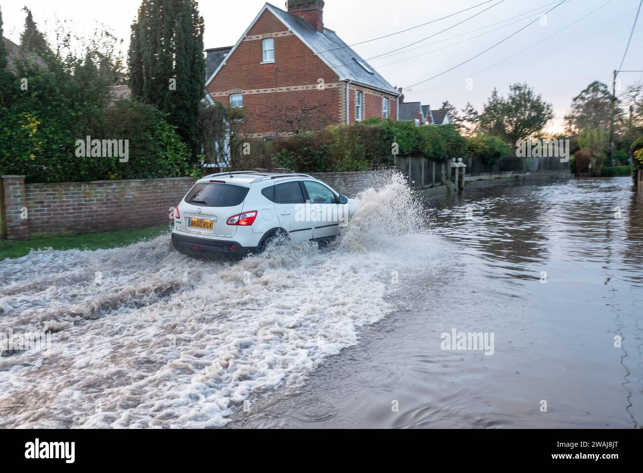 Fordingbridge, Hampshire, UK, 5th January 2024: Weather: Flooding ...