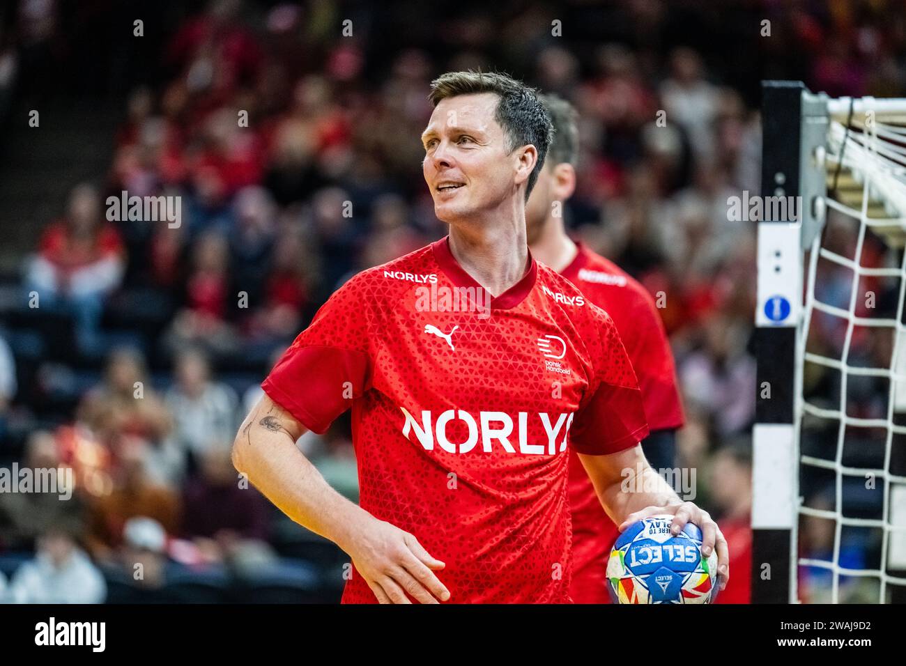 Copenhagen, Denmark. 04th Jan, 2024. Hans Lindberg of Denmark is ...