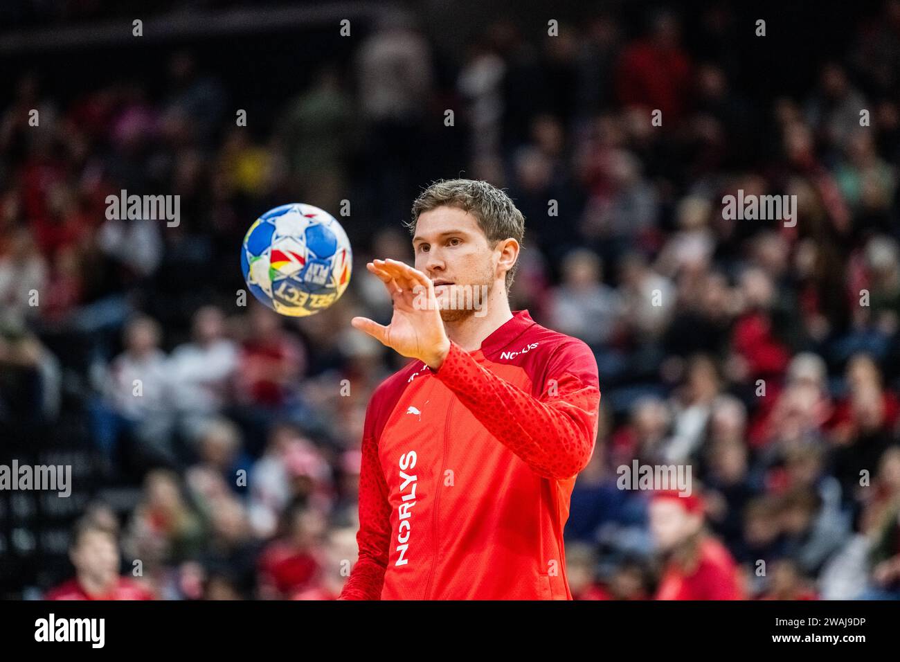 Copenhagen, Denmark. 04th Jan, 2024. Magnus Landin of Denmark is ...