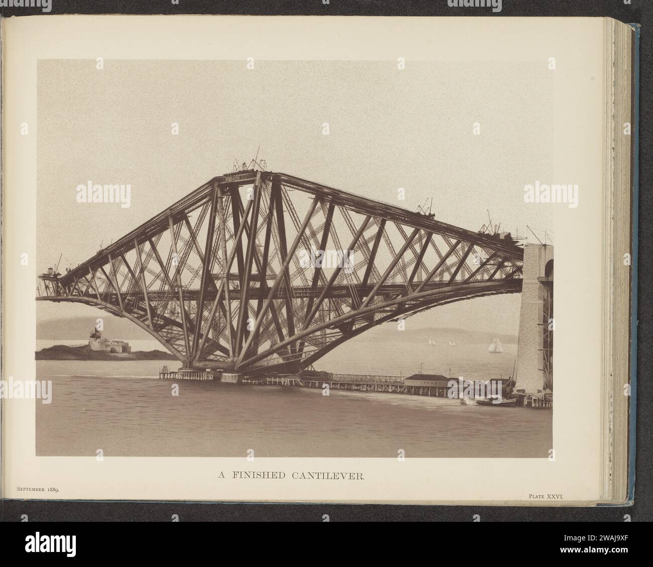 A finished cantilever, 1889 photomechanical print paper collotype ...