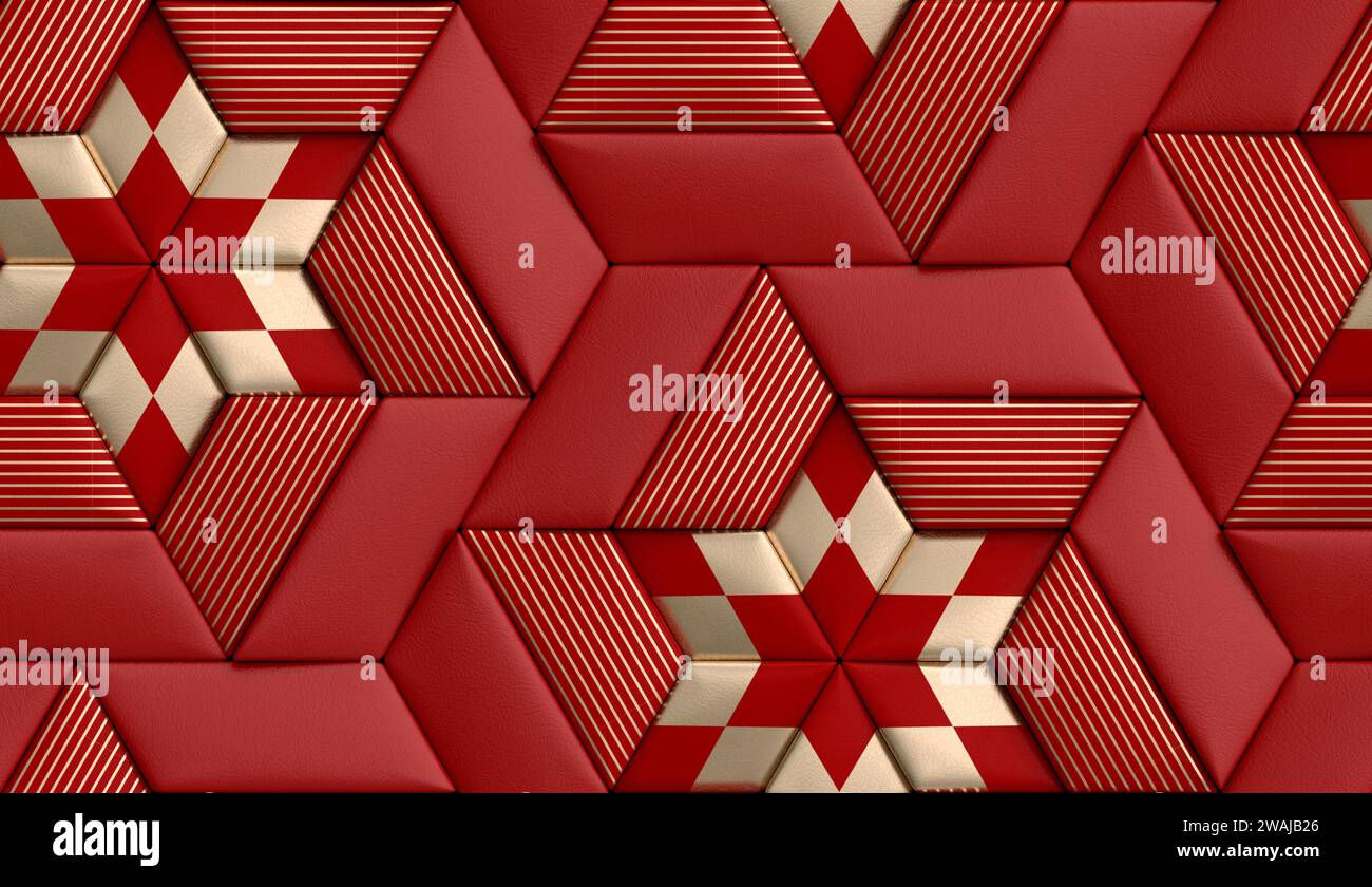 3d pattern red flower hi-res stock photography and images - Alamy