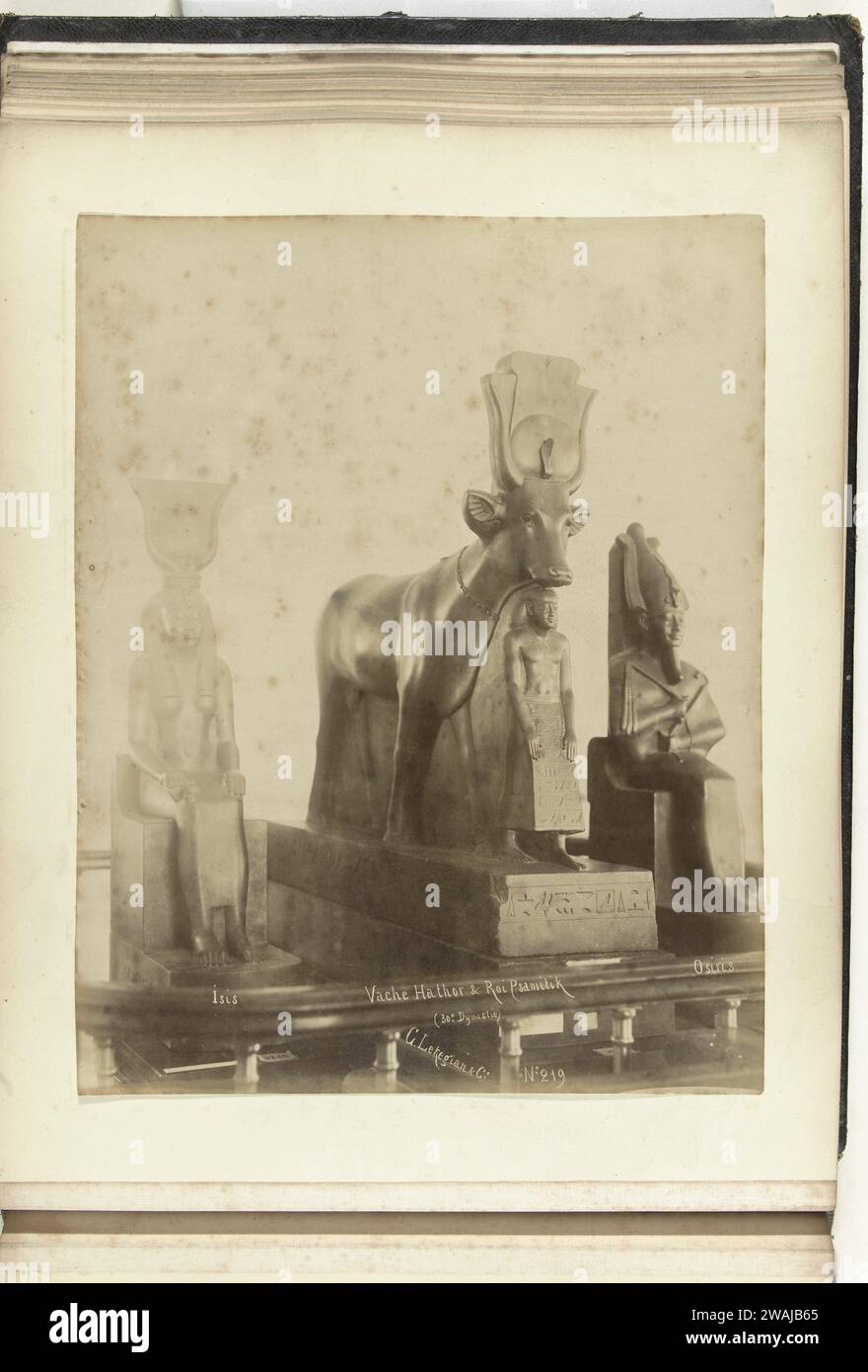 Egyptian images of ISIS, Osiris and Hathor, 1870 - 1900 photograph This ...