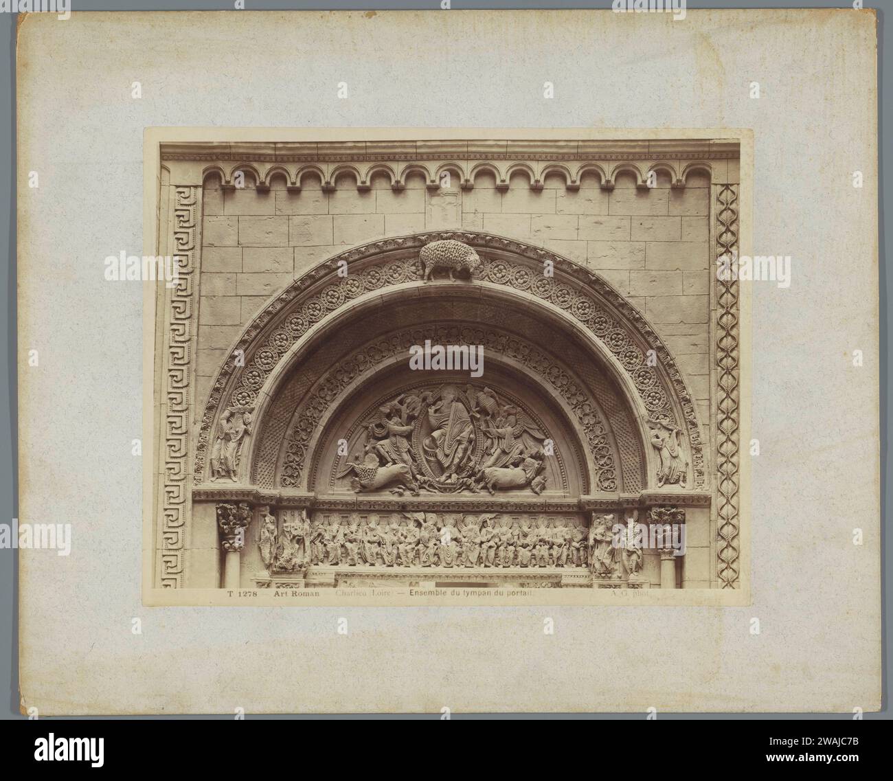 Timpaan from the Charlieu abbey, c. 1875 - c. 1900 photograph ...