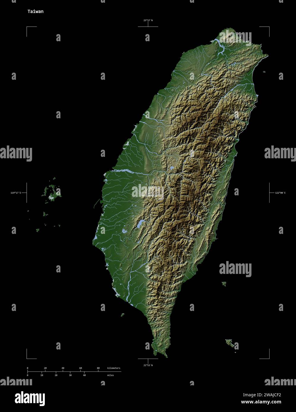 Shape of a Pale colored elevation map with lakes and rivers of the ...