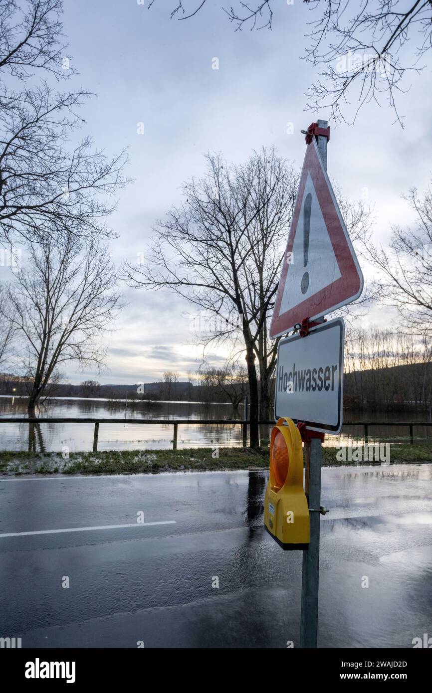 Ebing, Germany. 05th Jan, 2024. A sign in Ebing in the district of ...