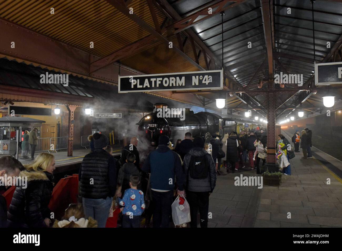 Passengers taking photos before joining the train for the Vintage ...