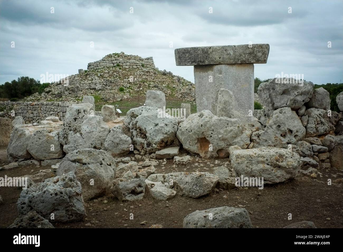ancient ruins from the prehistoric settlement of Torralba d'en Salort ...