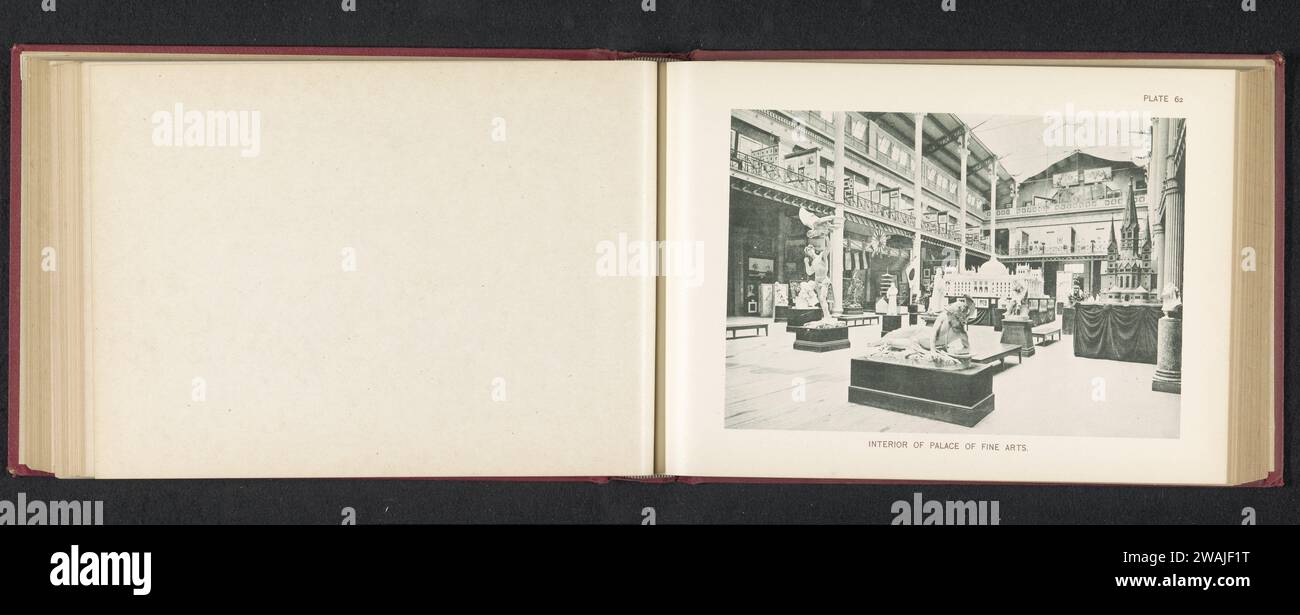 Interior of a room with sculptures and models of buildings in the ...