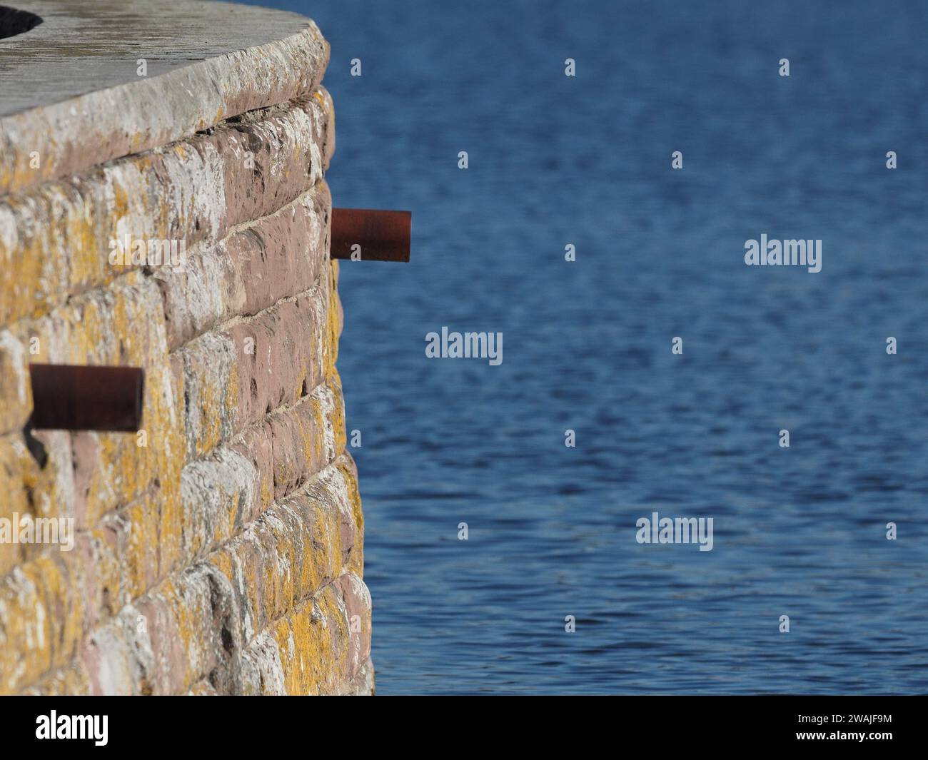 Water reservoir wall in Winter Stock Photo - Alamy
