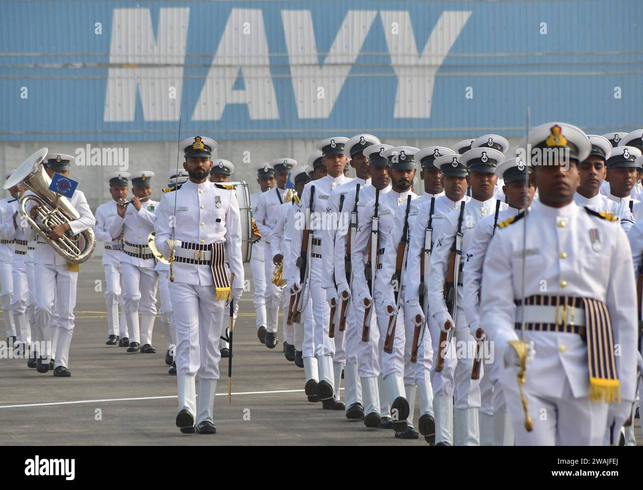 Mumbai, India. 03rd Jan, 2024. MUMBAI, INDIA - JANUARY 3: Indian Navy ...