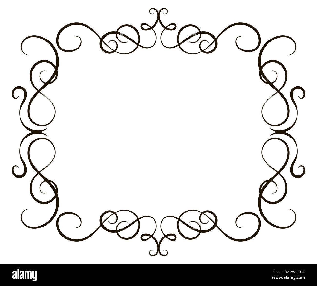 Vector frame and vignette for design template Stock Vector Image & Art ...