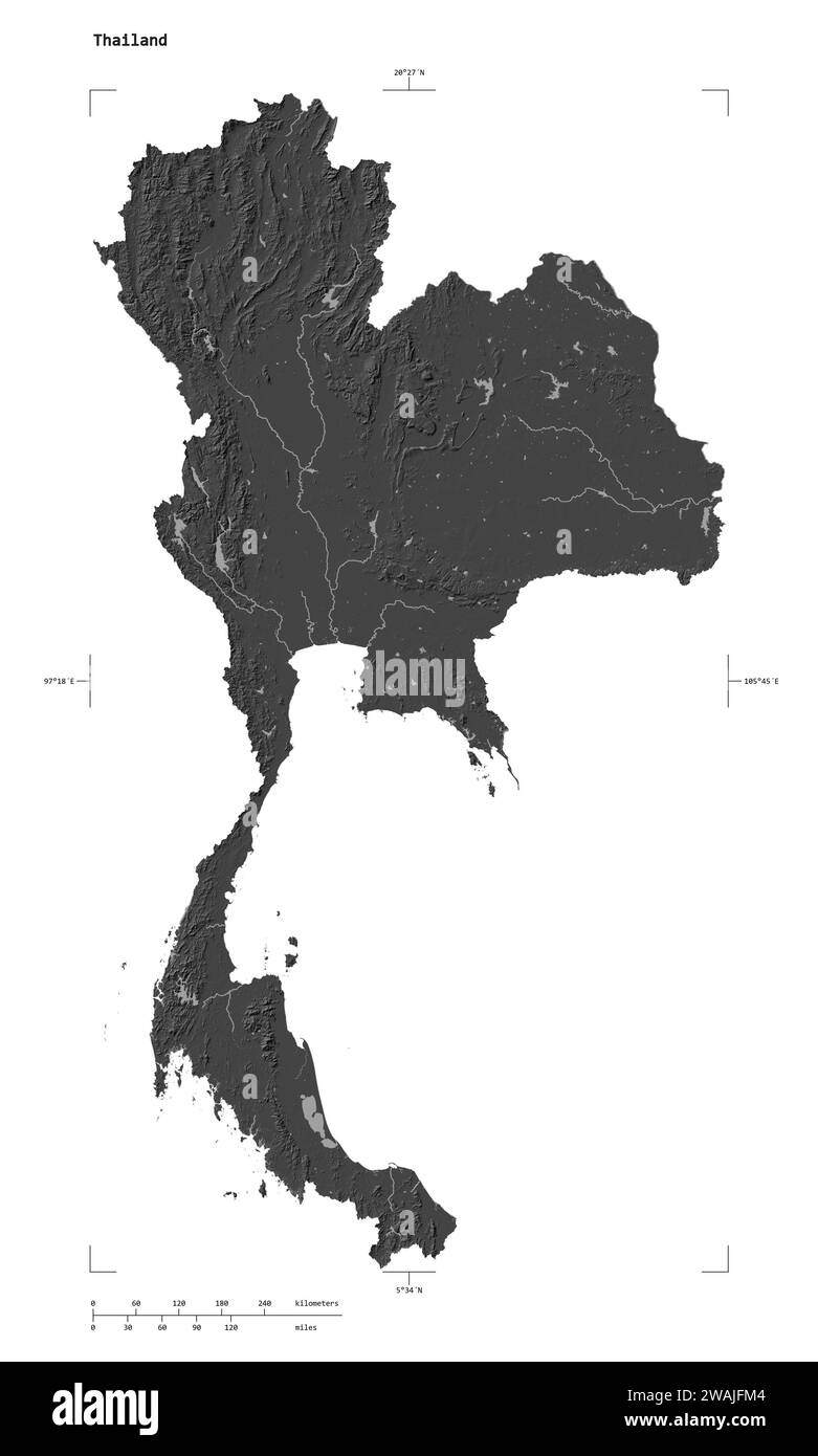 Shape thailand capital isolated Black and White Stock Photos & Images ...