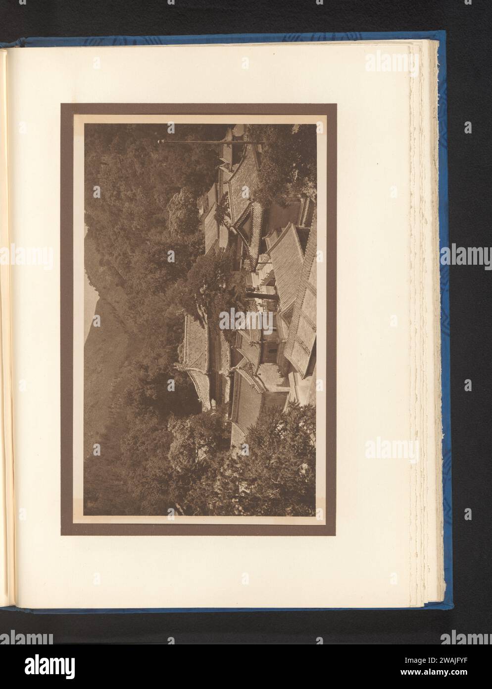View of a landscape with mountains and roofs, Donald Mennie, c. 1915 ...